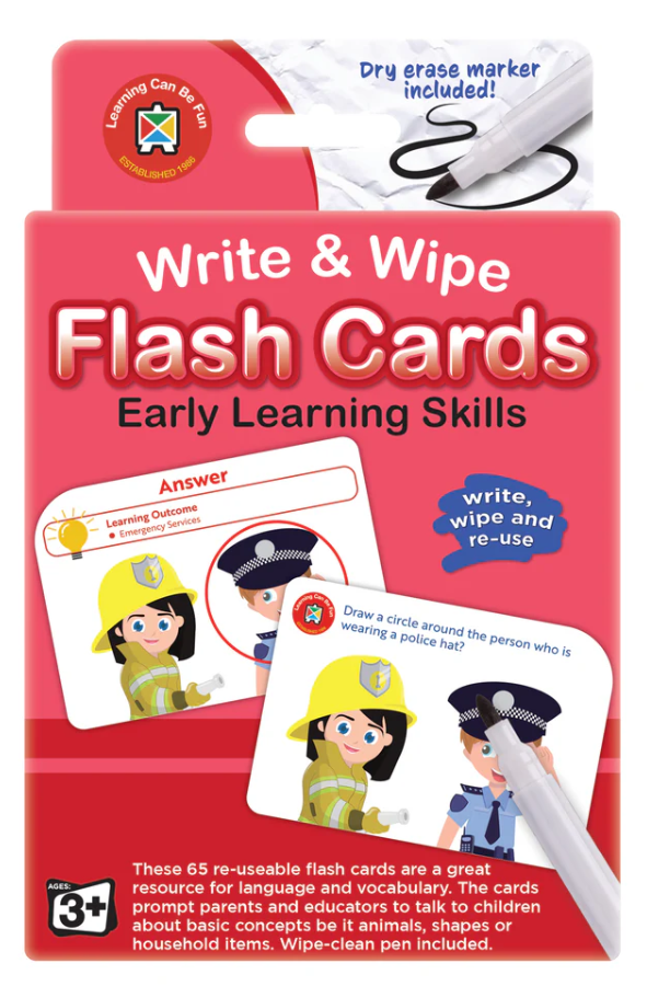 Write & Wipe Flash Cards: Early Learning Skills – The Sensory Studio