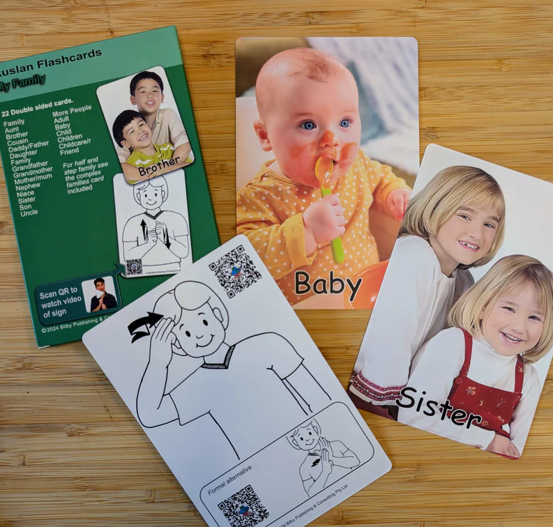 Auslan Childrens Flash Cards 1 - My Family – The Sensory Studio