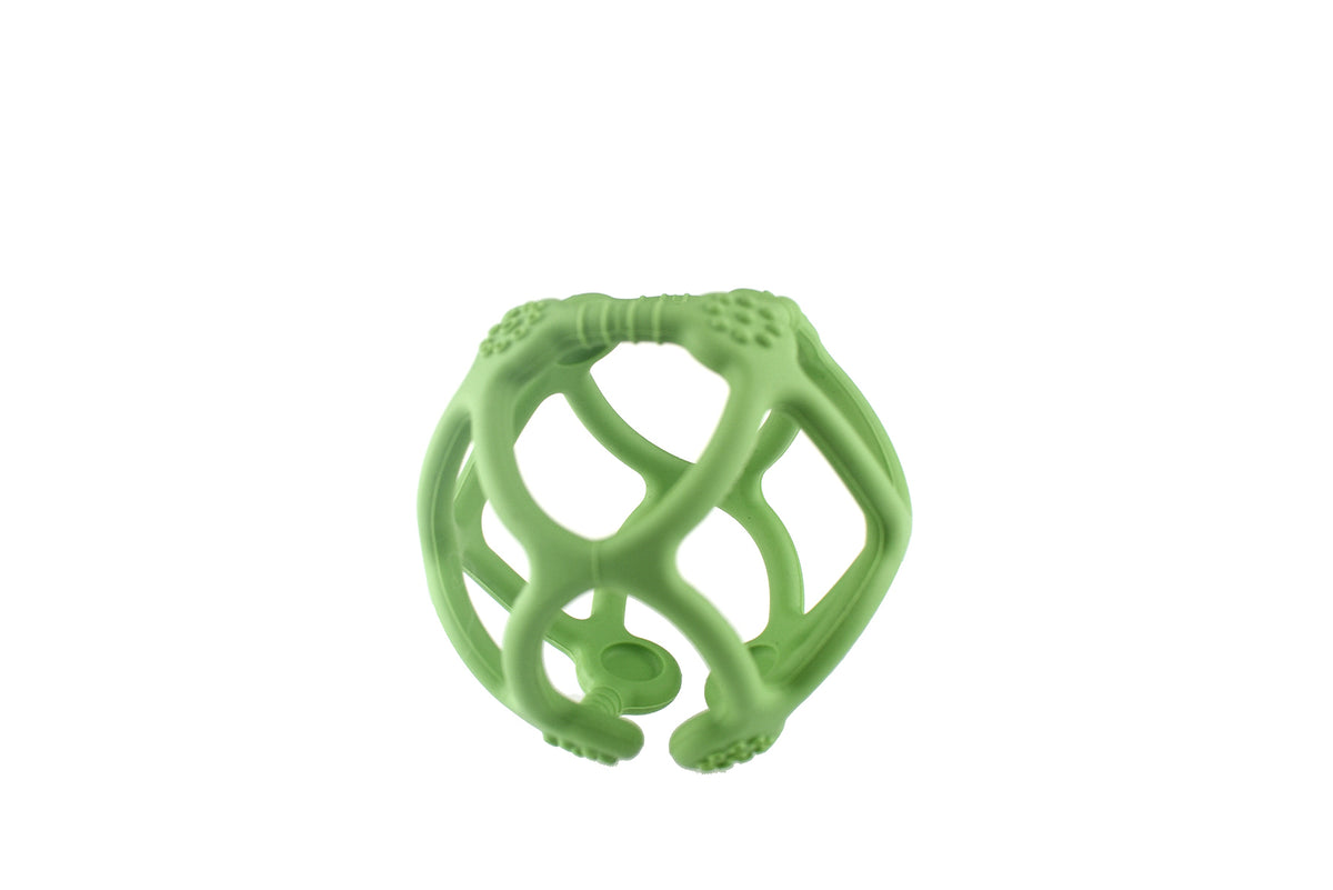 Silicone Teether Texture Grip Ball: Sage Green – The Sensory Studio