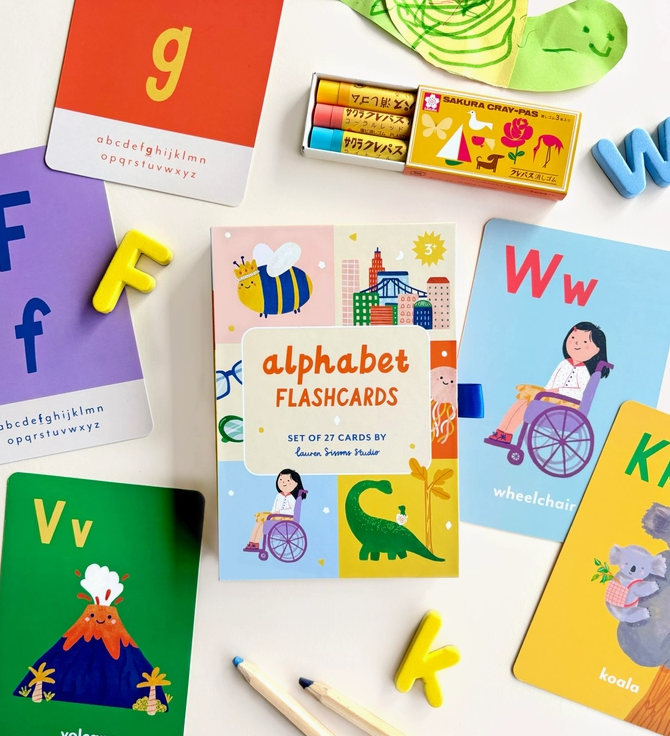 Lauren Sissons Studio: A-Z Alphabet Flashcards – The Sensory Studio