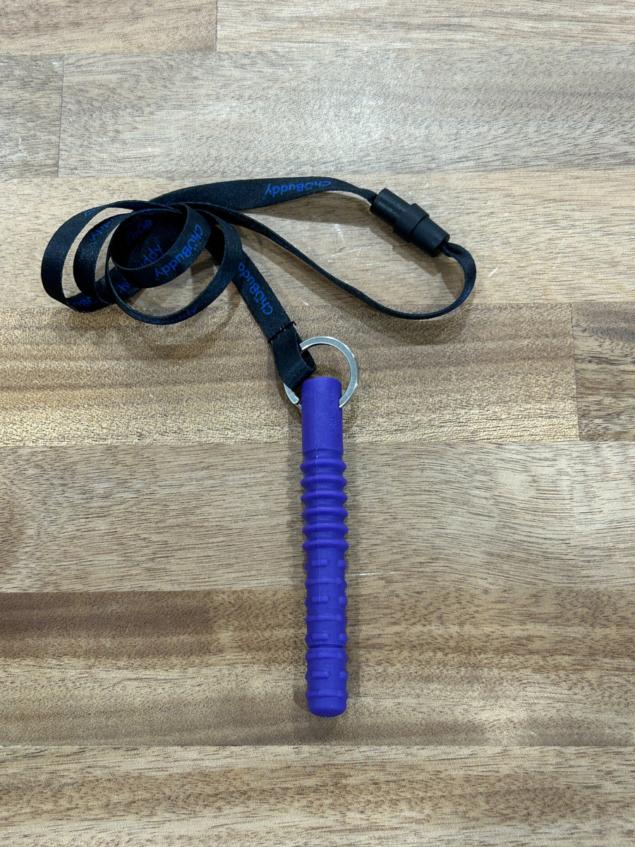 Chubuddy Chewable Tube Zilla & Neck Lanyard: Purple – The Sensory Studio