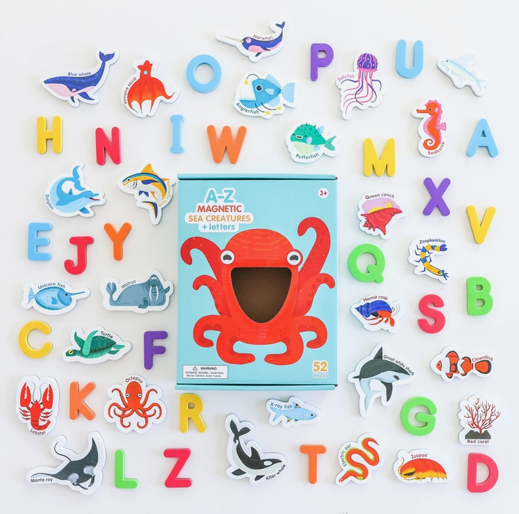 Curious Columbus: A-Z Magnetic Sea Creatures & Letters – The Sensory Studio
