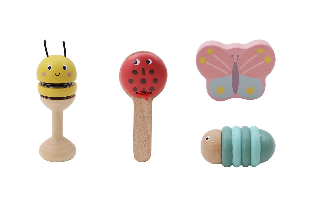 Wooden Spring Insect Musical 4-Piece Set – The Sensory Studio