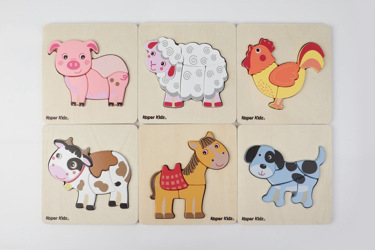 Wooden Farm Chunky Puzzle: Sheep – The Sensory Studio