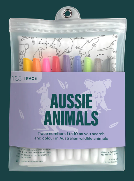 Hey Doodle 123 Silicone A3 Activity Mat: Aussie Animals – The Sensory ...